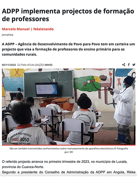 ADPP Angola- creating development since 1986